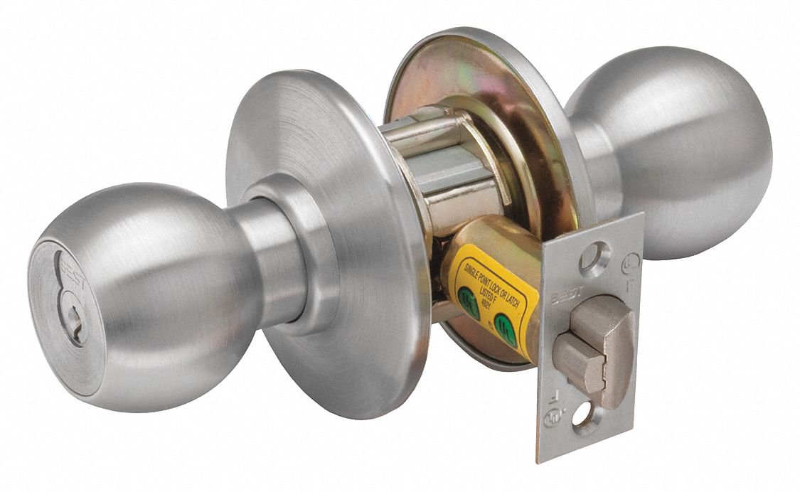 Knob Lockset, Mechanical, Knob, Cylindrical, Privacy, 1 – Builder Outlet